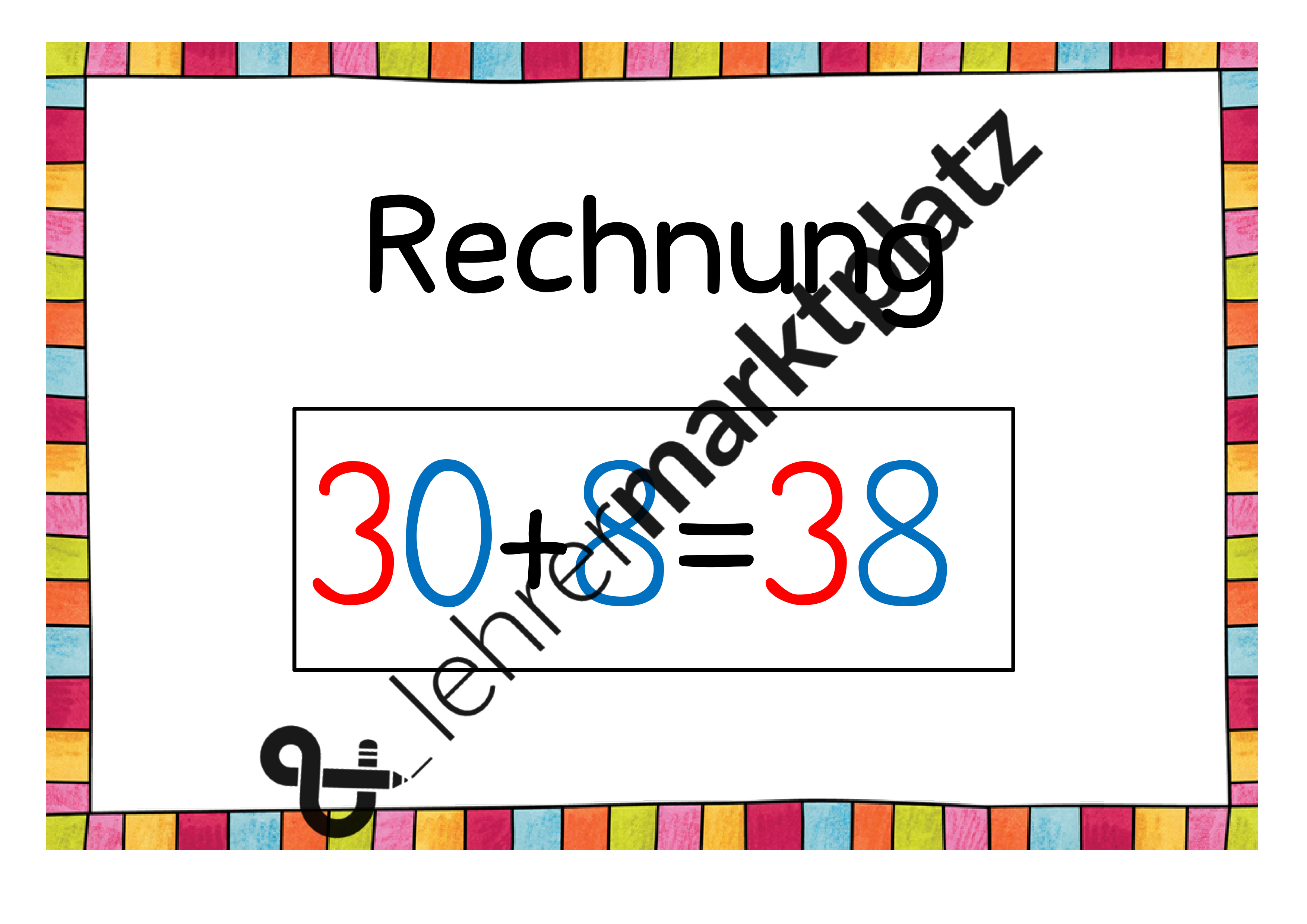 Merkplakate Zehner Einer – Unterrichtsmaterial in den Fächern Mathematik
