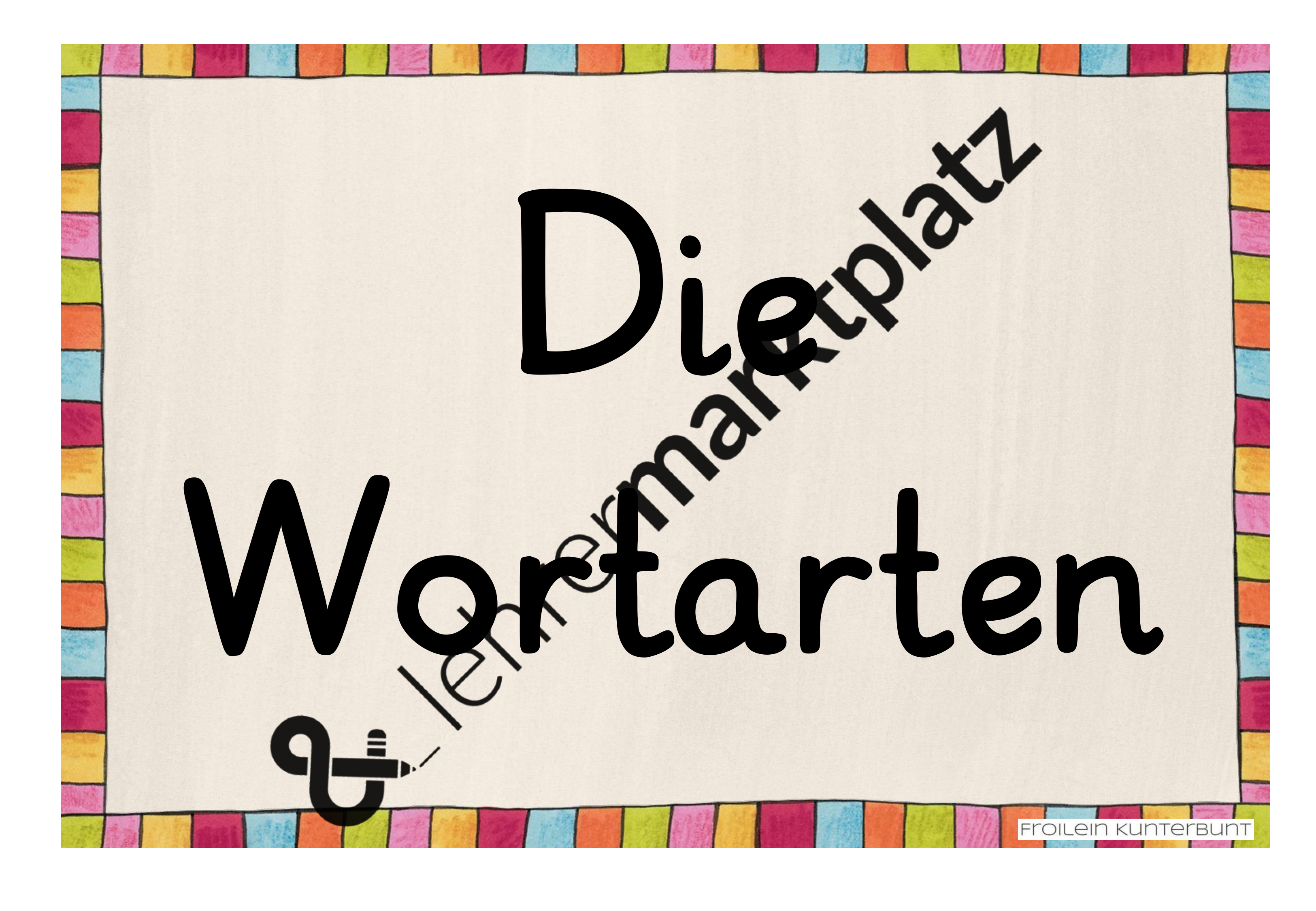 Wortarten Merkplakate – DaZ / DaF, Deutsch
