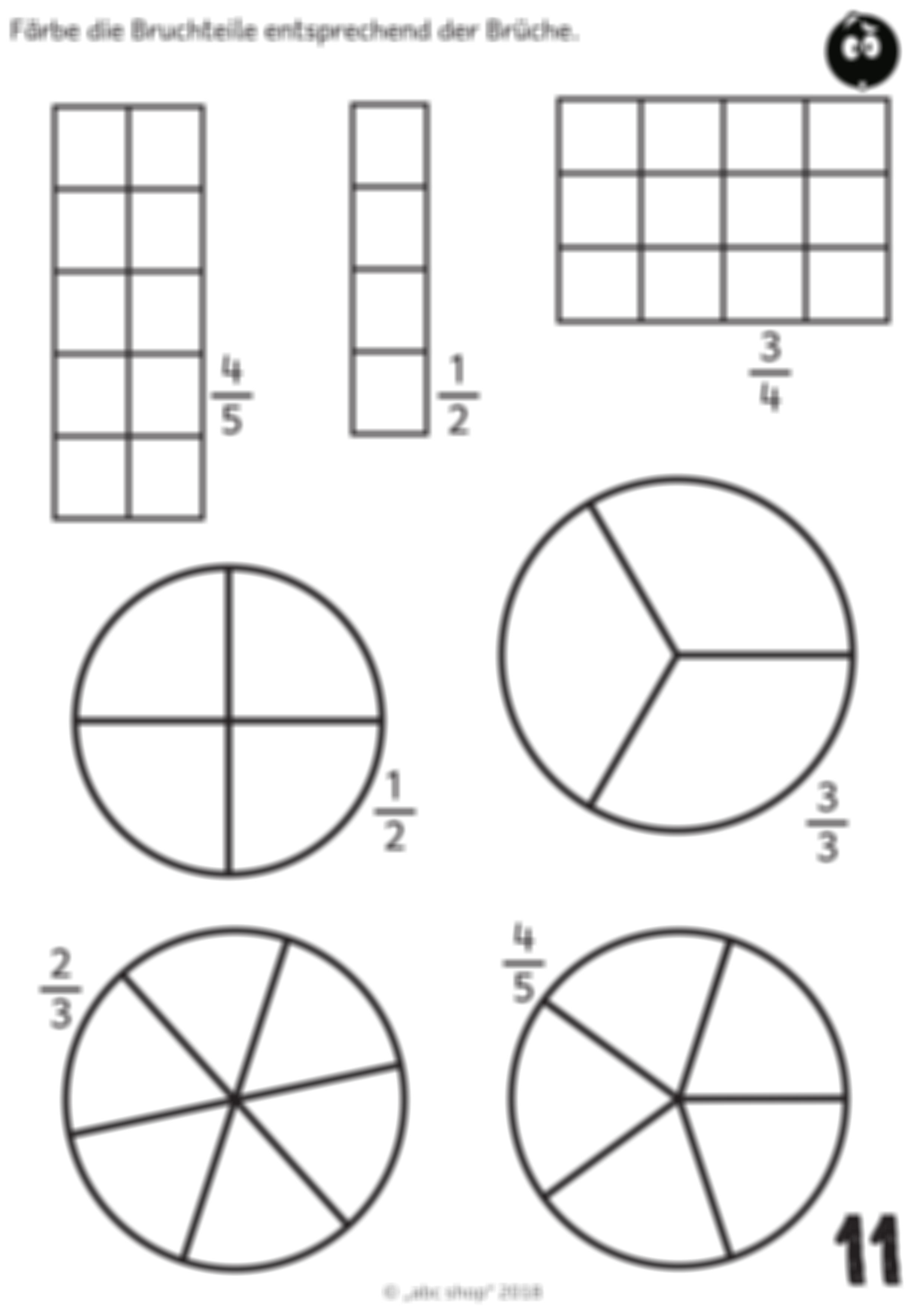 Bruchrechnen, Bruchrechnung visualisiert - ABs mit Lösungen ...
